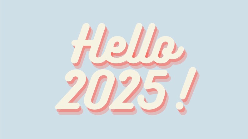 Hello 2025 Calendar - Etsy