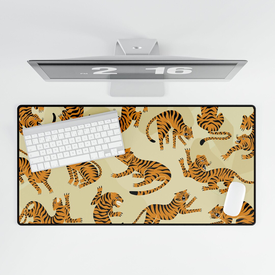Leopard Print Desk Mat, Funky Office Decor - Etsy