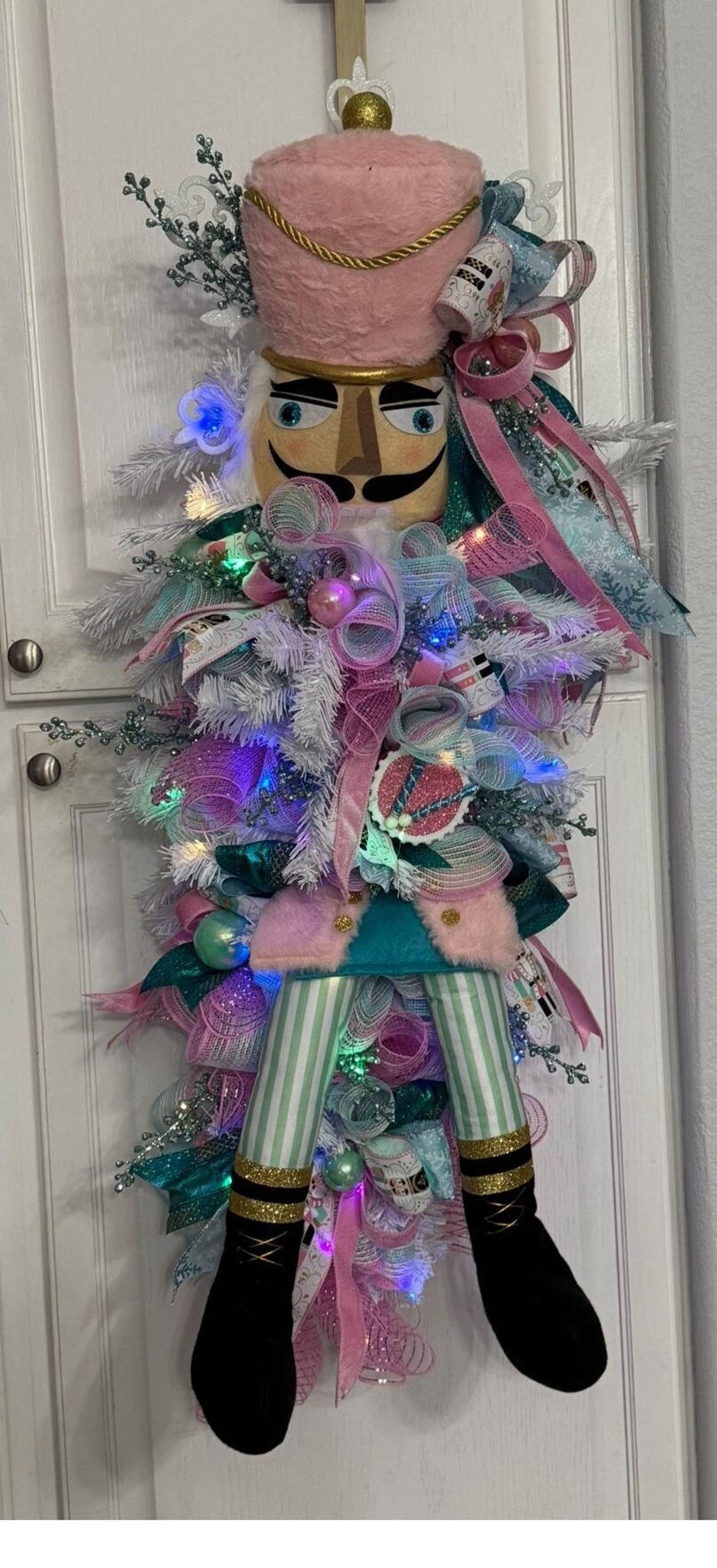 45” Lighted Nutcracker Swag - Etsy