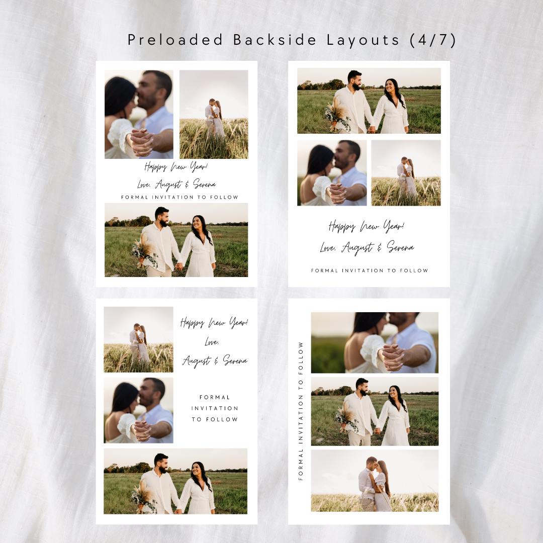 Winter January Save the Date Template Christmas Card Save the Date ...