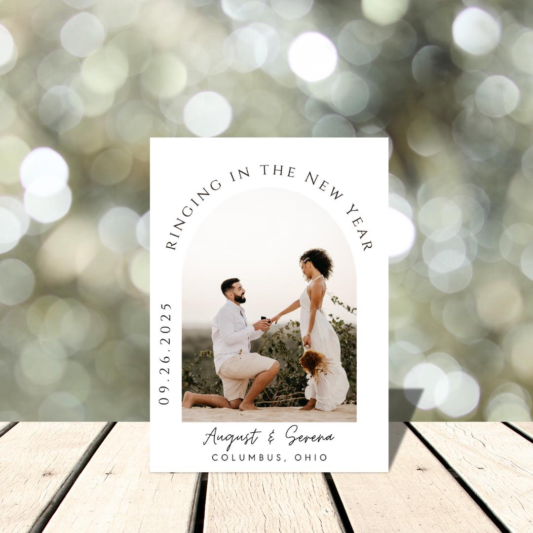 Winter January Save the Date Template Christmas Card Save the Date ...
