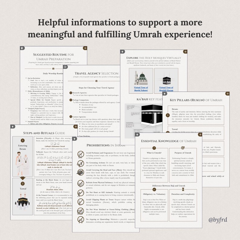 Umrah Planner & Journal PDF | Digital Islamic Travel Guide for Umrah ...
