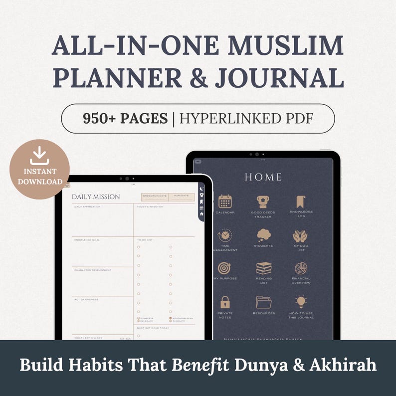 All-in-one Muslim Digital Planner & Islamic Journal | Productivity ...