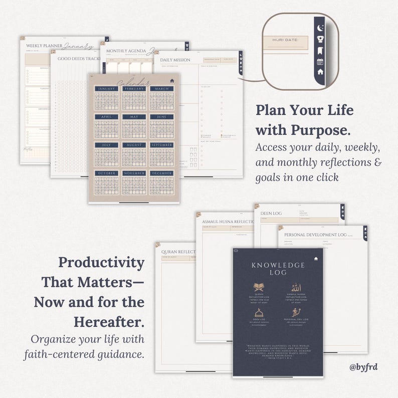 All-in-one Muslim Digital Planner & Islamic Journal | Productivity ...