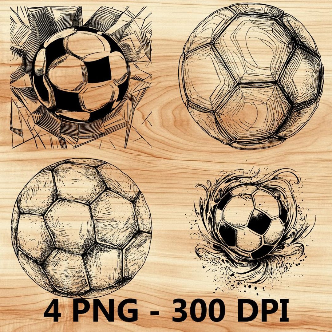 Football Soccer Kick Laser File PNG Wood Engraving Slate Coaster Etch ...