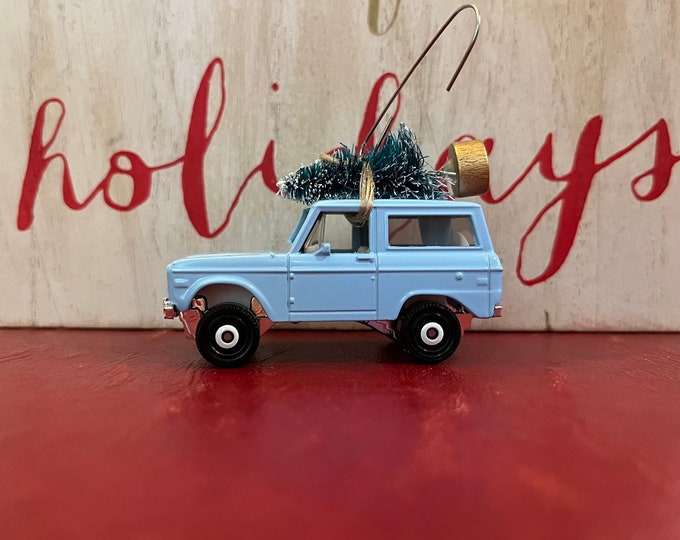 1970 Ford Bronco Carrying Christmas Tree Ornament - Etsy