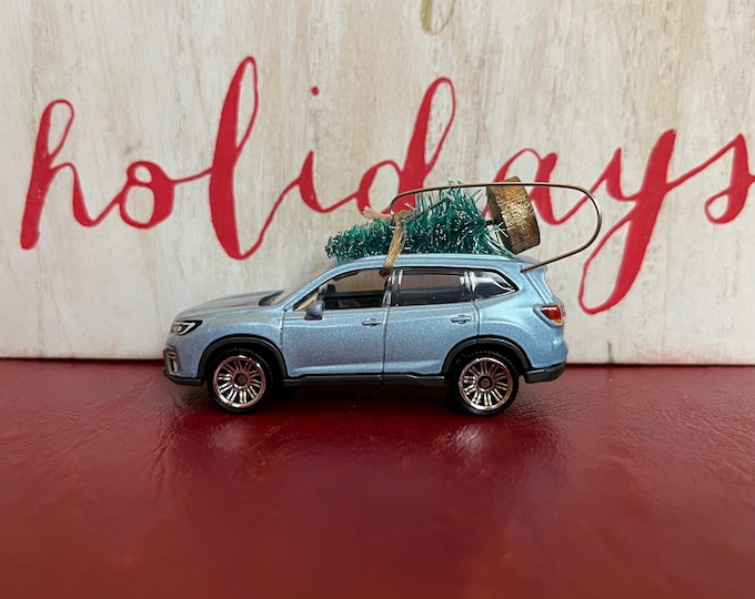 Subaru Forester Carrying Christmas Tree Ornament - Etsy