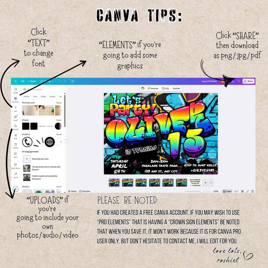 Graffiti Birthday Invitation Editable Party Invite Urban Street Art ...
