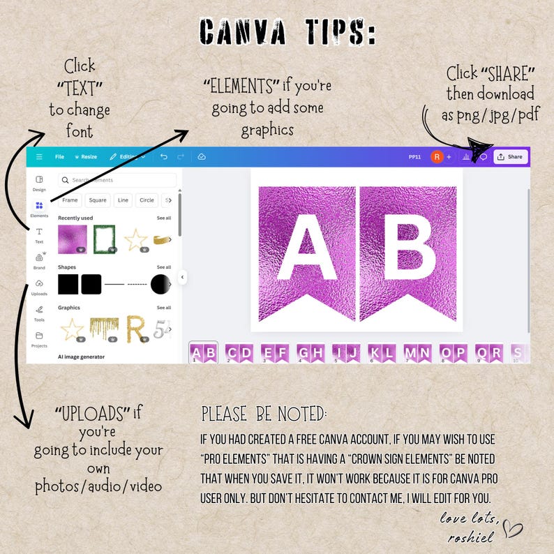 Editable & Printable Purple Metallic Paper Banner Elegant Shimmer ...