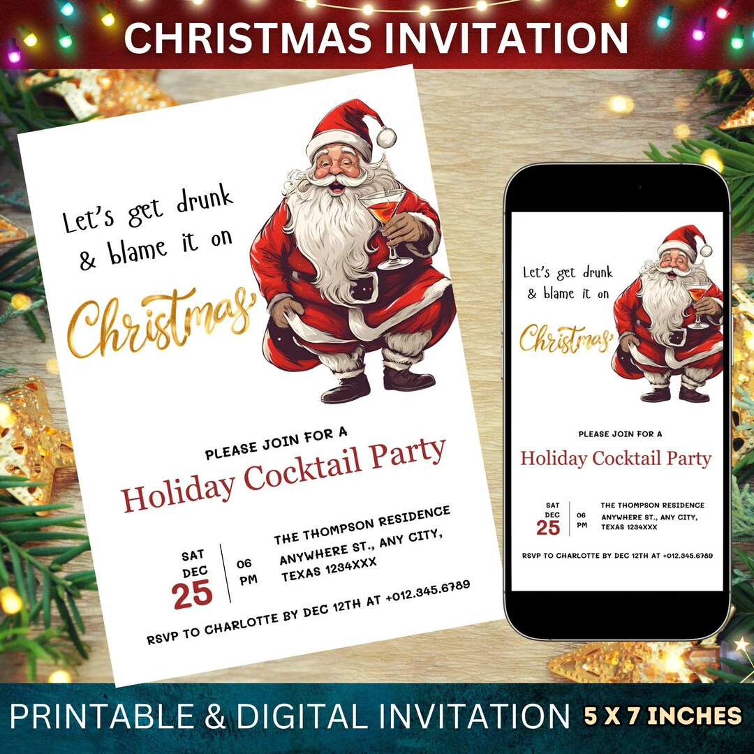 Christmas Party Invitation Holiday Party Invitation Holiday Gifts for ...