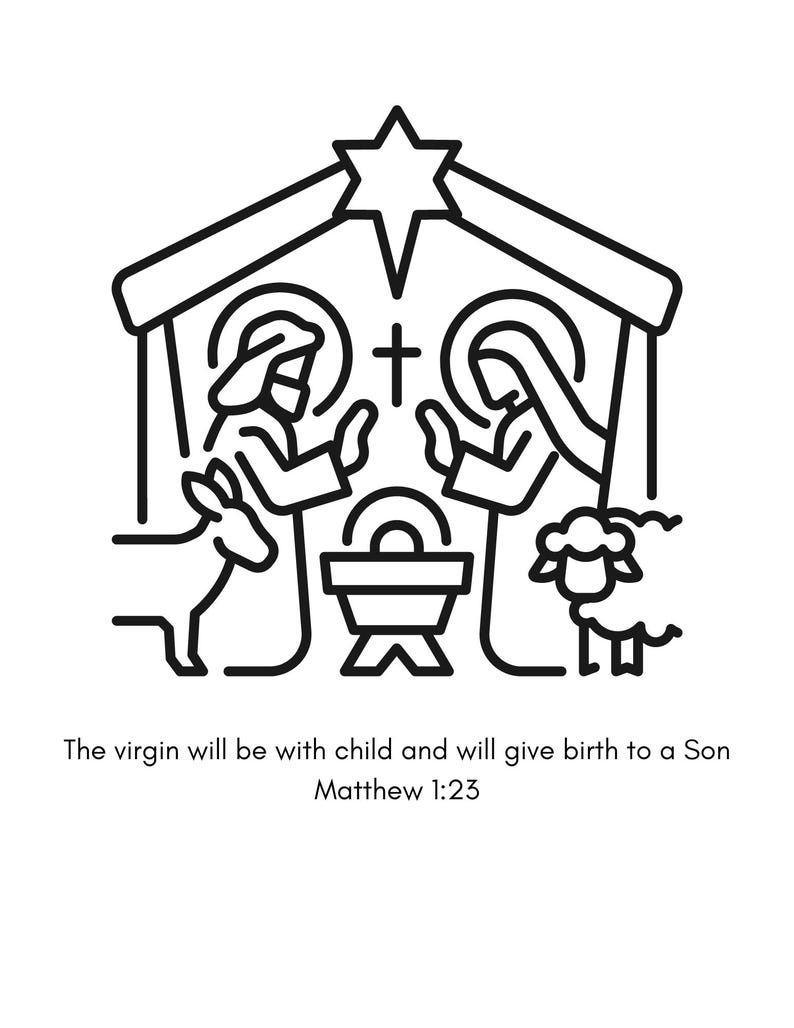 Christmas Coloring Book, Christain Kids, Coloring Book for Kids ...