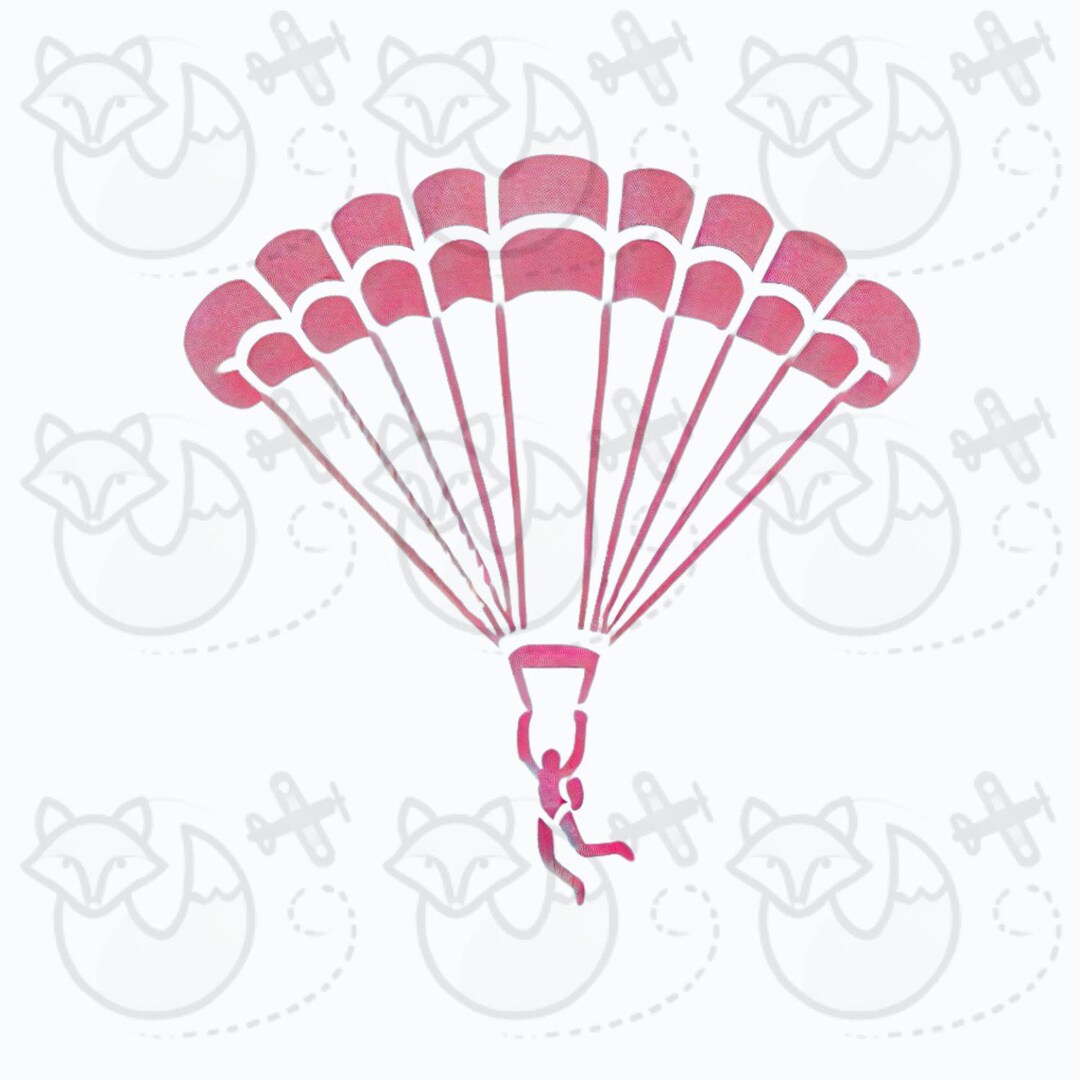 Pink Parachute Clipart – Feminine Skydiving Digital Download (PNG, SVG ...