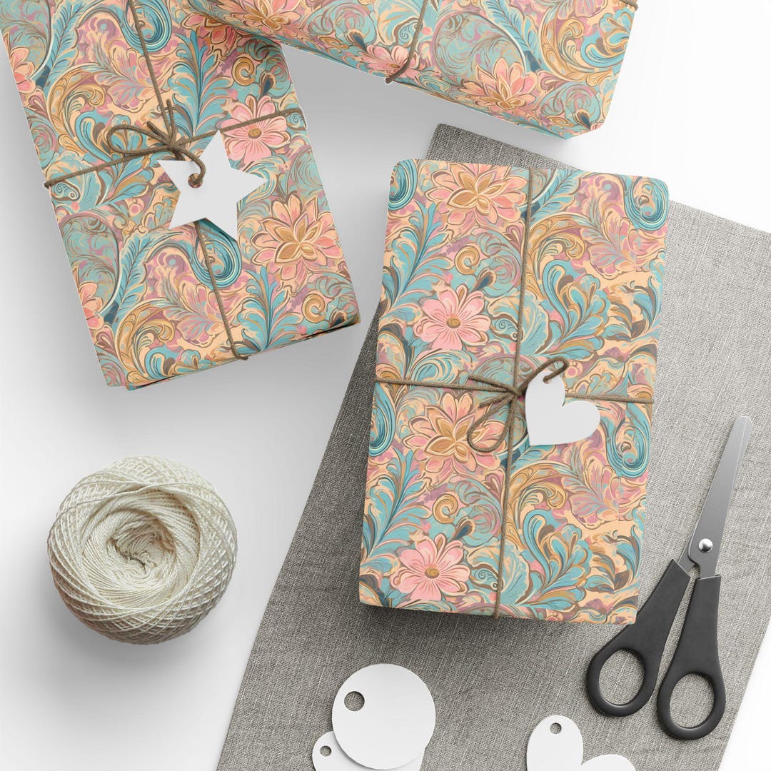 Vintage Victorian Floral Wrapping Papers - Retro Gift Wrap for Presents ...
