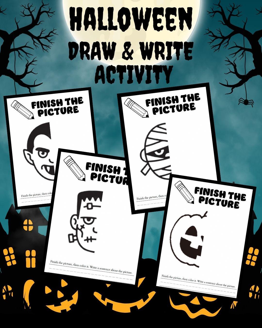 Halloween Draw & Write - Etsy
