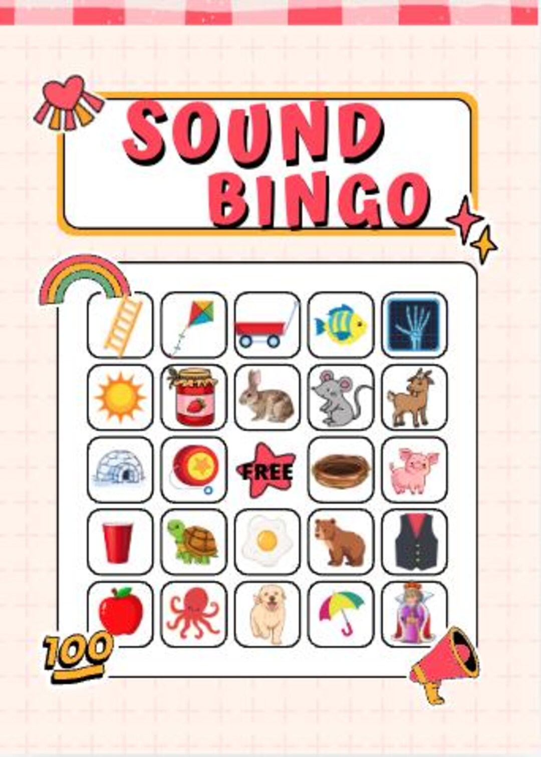 Letter Sound BINGO - Etsy
