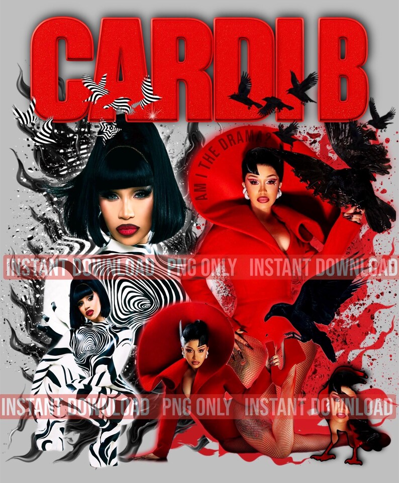 Cardi B “am I the Drama” Fan Art (digital PNG) - Etsy
