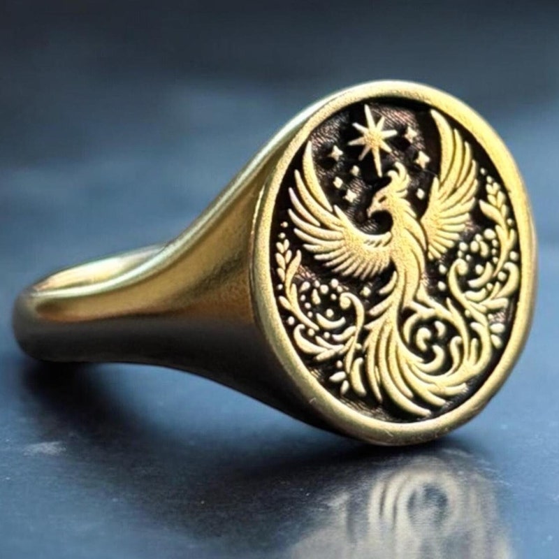 Phoenix Ring Engravable - Etsy