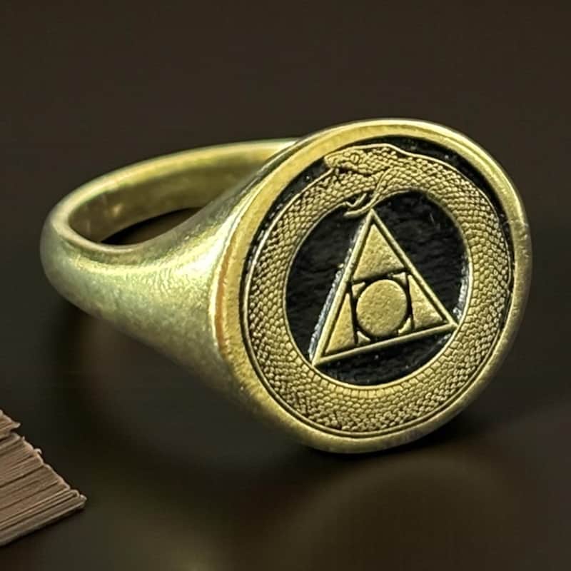 Silver Alchemy Rings - Etsy UK
