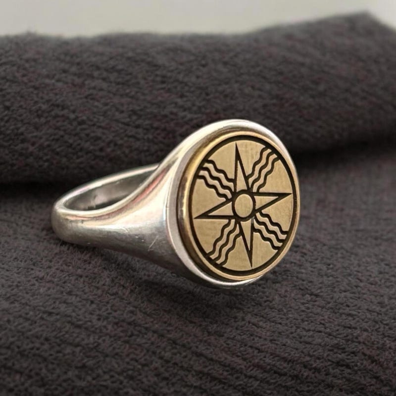 Sun Signet Ring - Etsy