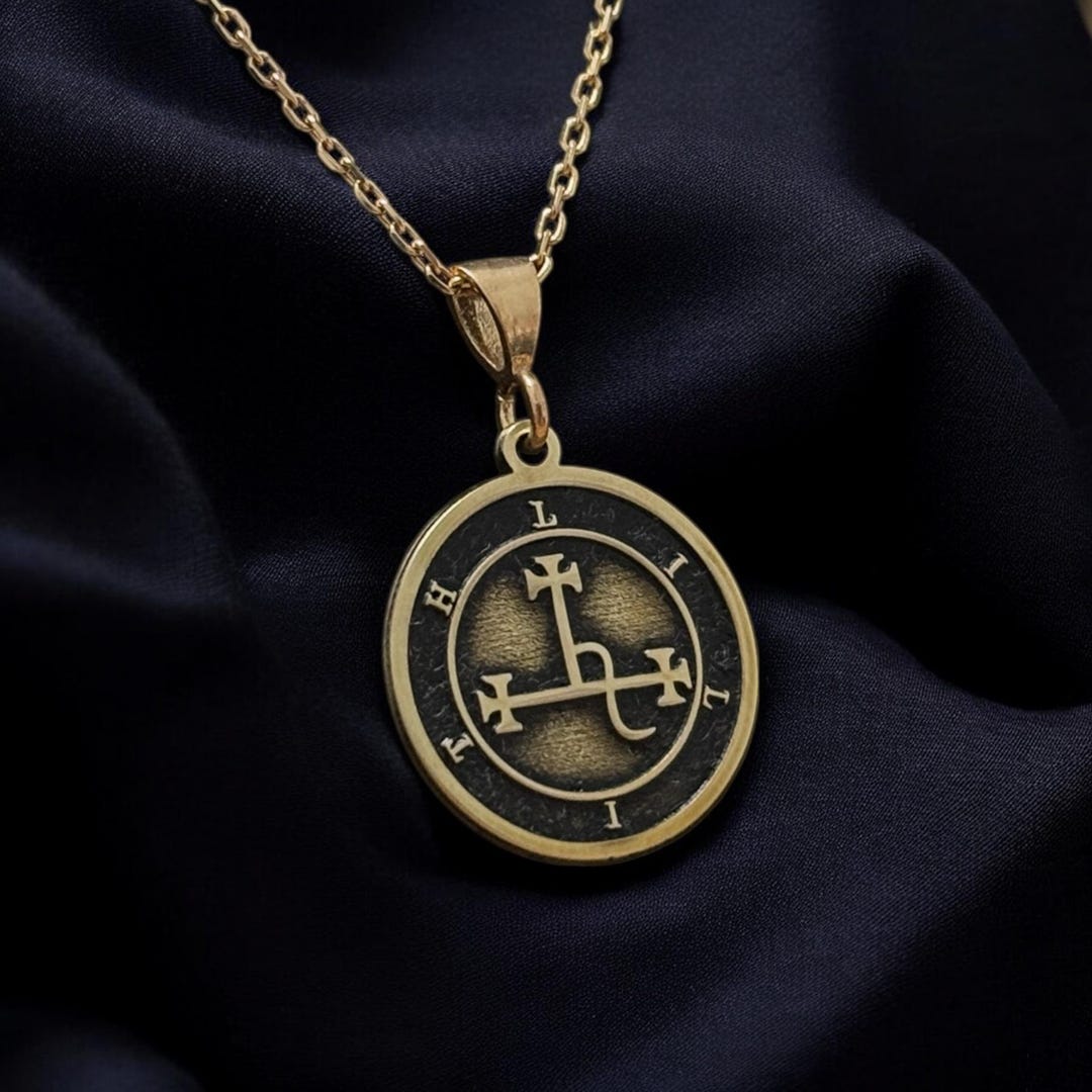 Sterling Silver Lilith Necklace – Sigil of Lilith Pendant for Women and ...