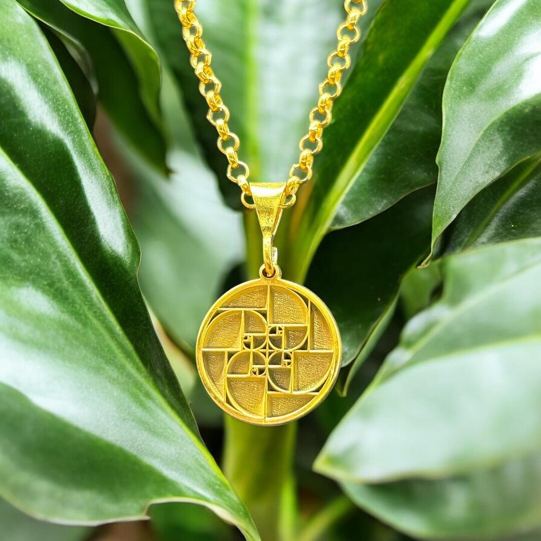 Fibonacci Necklace, Golden Spiral Pendant, Fibonacci Swirl Chain ...