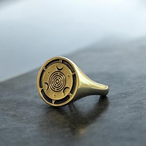 Hecate Sigil Ring, Greek Mythology Signet Ring, Ancient Goddess Pinky ...