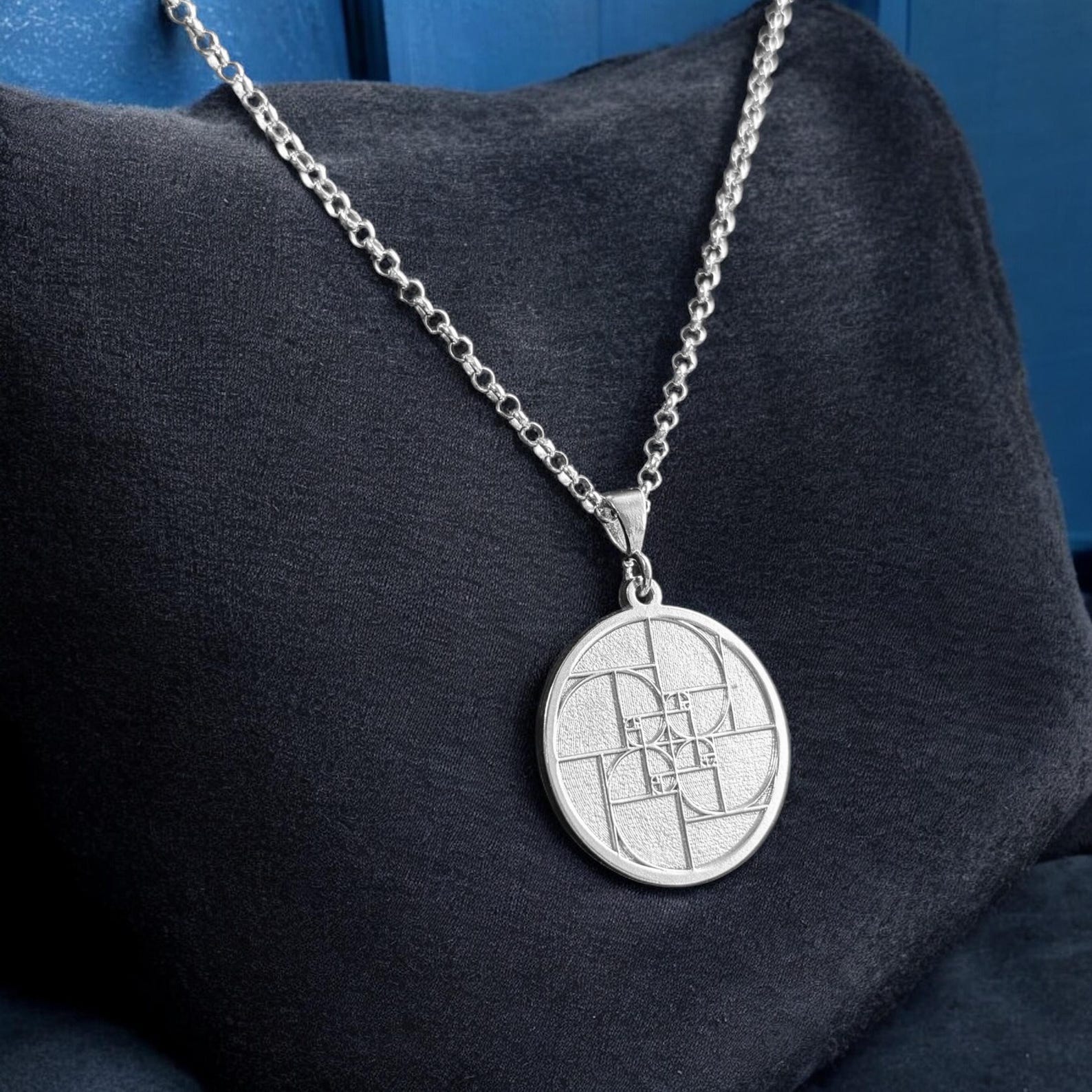 Fibonacci Necklace, Golden Spiral Pendant, Fibonacci Swirl Chain ...