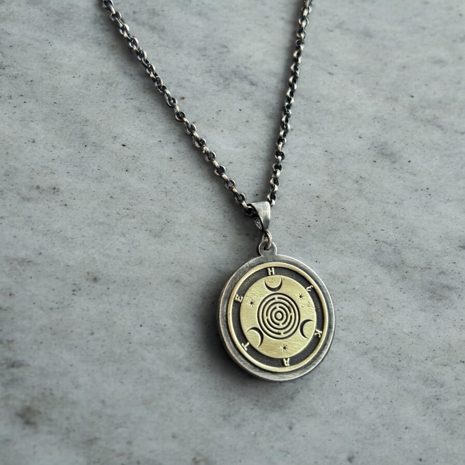 Hecate Sigil Necklace, Greek Mythology Pendant, Ancient Goddess ...
