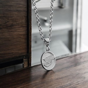 Hades and Persephone Necklace, Silver Pomegranate Pendant, Ancient ...