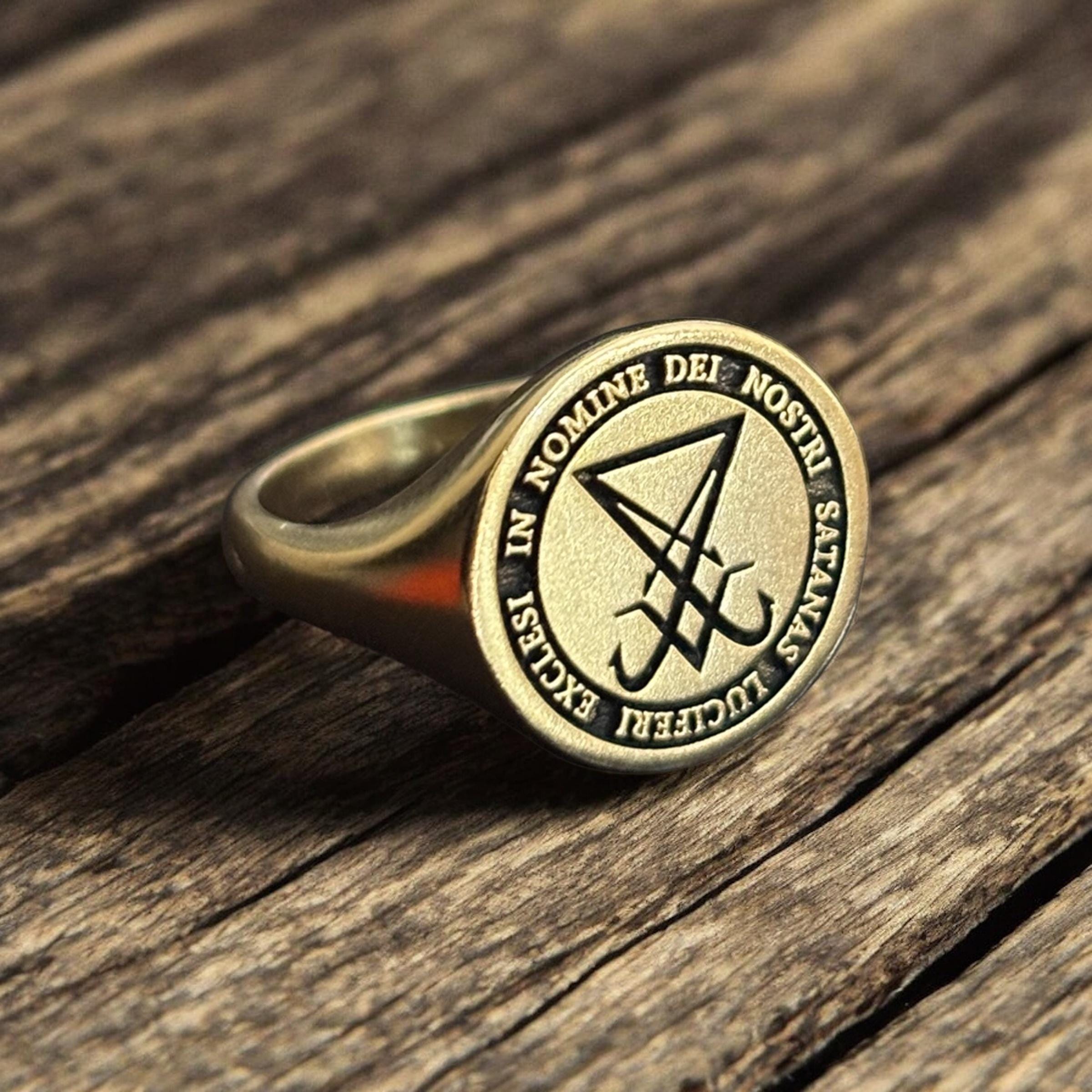 Sigil of Lucifer Ring, Occult Amulet Signet Ring, Hidden Knowledge ...