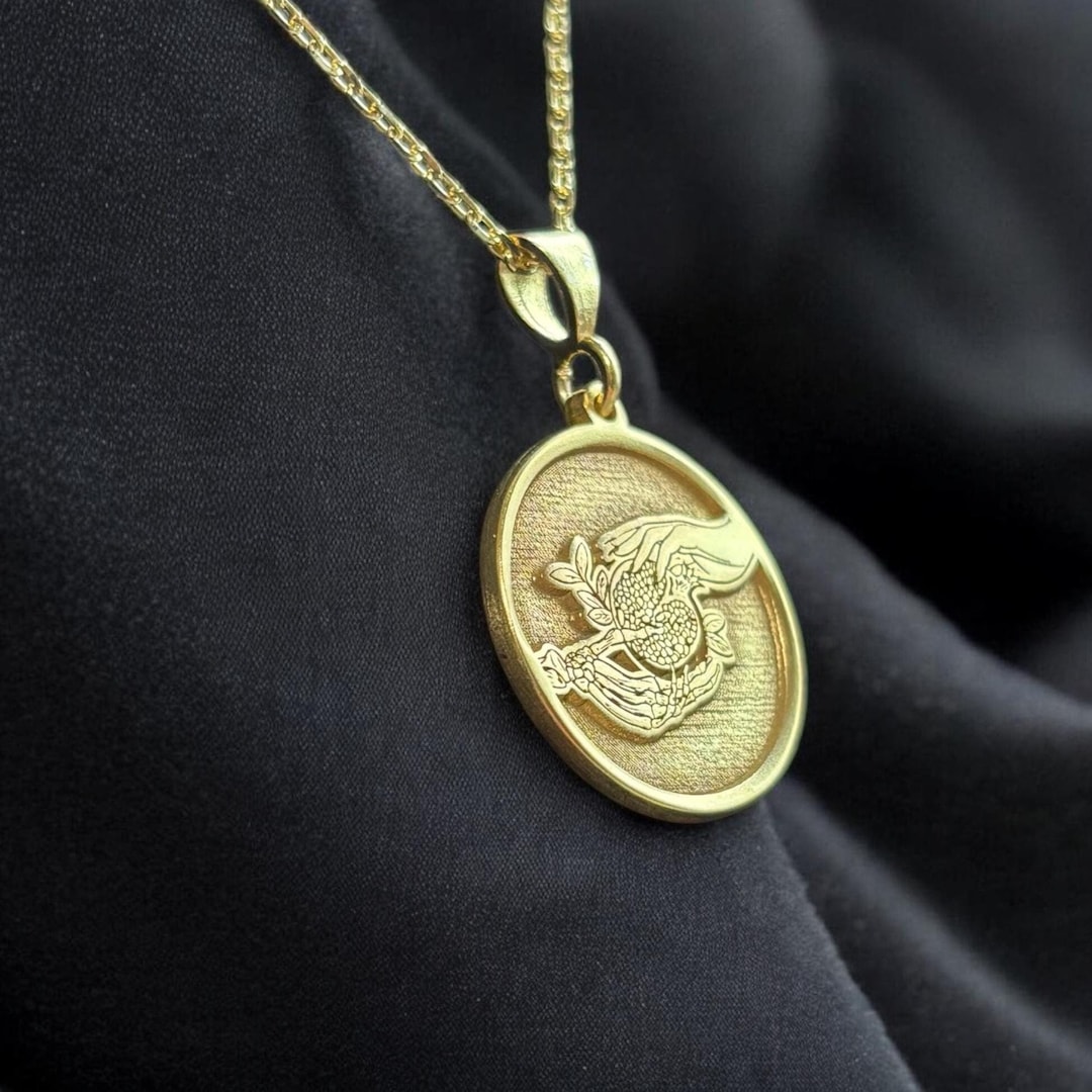 Hades and Persephone Necklace, Silver Pomegranate Pendant, Ancient ...