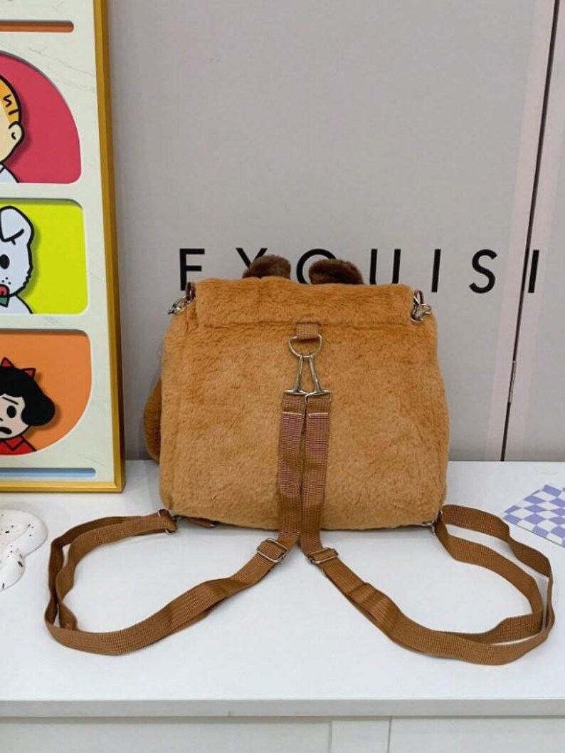 Capybara Star Crossbody Bag Cartoon Plush Pentagram Handbag Furry ...