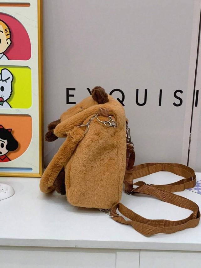 Capybara Star Crossbody Bag Cartoon Plush Pentagram Handbag Furry ...