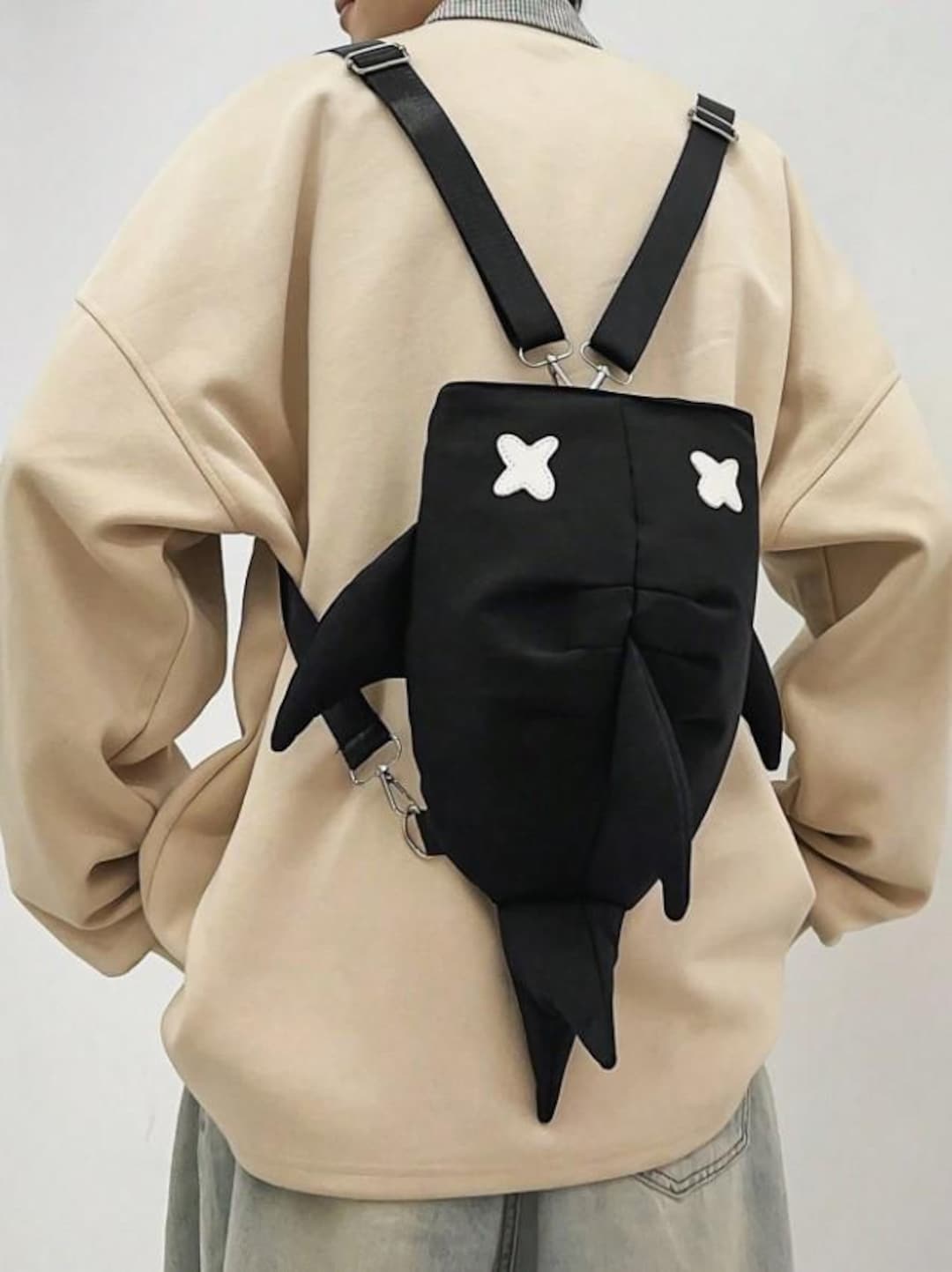 Shark Design Backpack: Casual Travel Shoulder Bag - Etsy