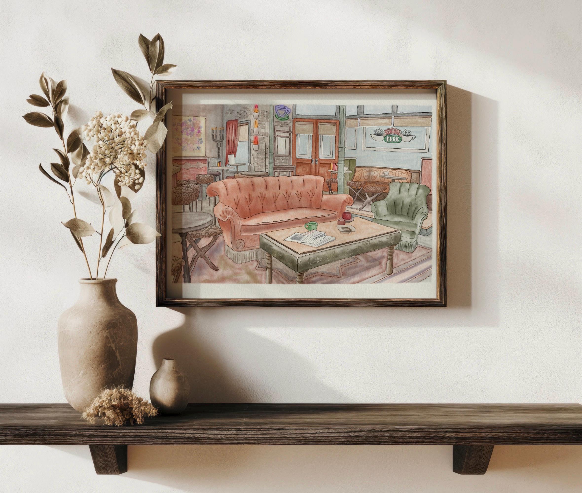 Central Perk Painting Friends Poster New York Wall Art Friends TV Show ...