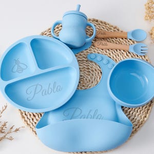 Personalized Silicone Weaning Set,cartoon Weaning Set for Toddler Baby ...
