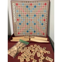 Vintage Scrabble Set, Complete Original Game With Wooden Letter Racks ...