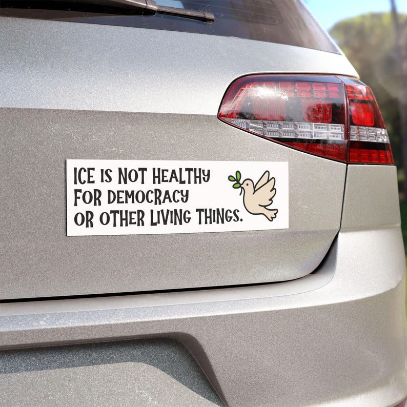 Anti ICE Bumper Magnet, Protest ICE Bumper Sticker, Social Justice Car ...