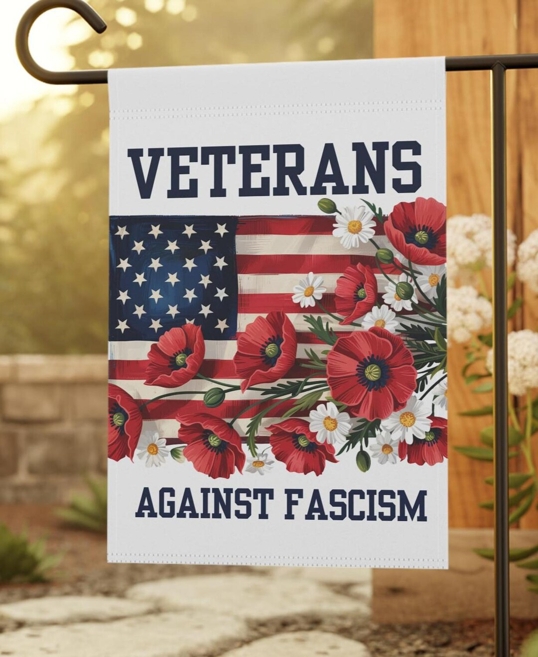 Veterans Against Fascism Yard Flag, Pro-democratic Flag, Polite Anti ...