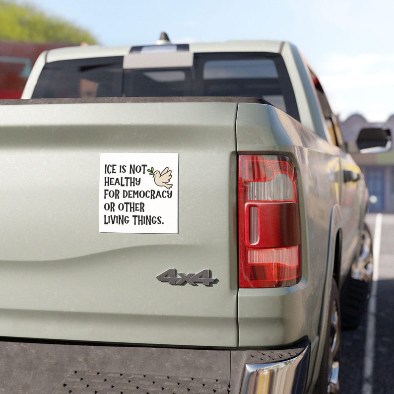 Anti ICE Bumper Magnet, Protest ICE Bumper Sticker, Social Justice Car ...