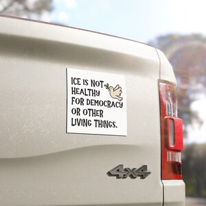 Anti ICE Bumper Magnet, Protest ICE Bumper Sticker, Social Justice Car ...