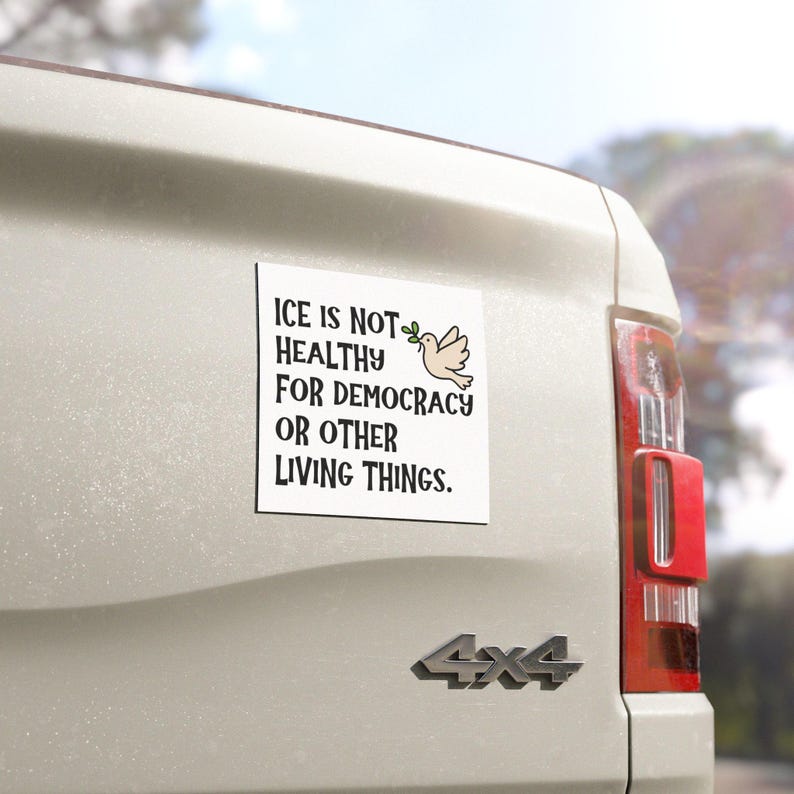 Anti ICE Bumper Magnet, Protest ICE Bumper Sticker, Social Justice Car ...