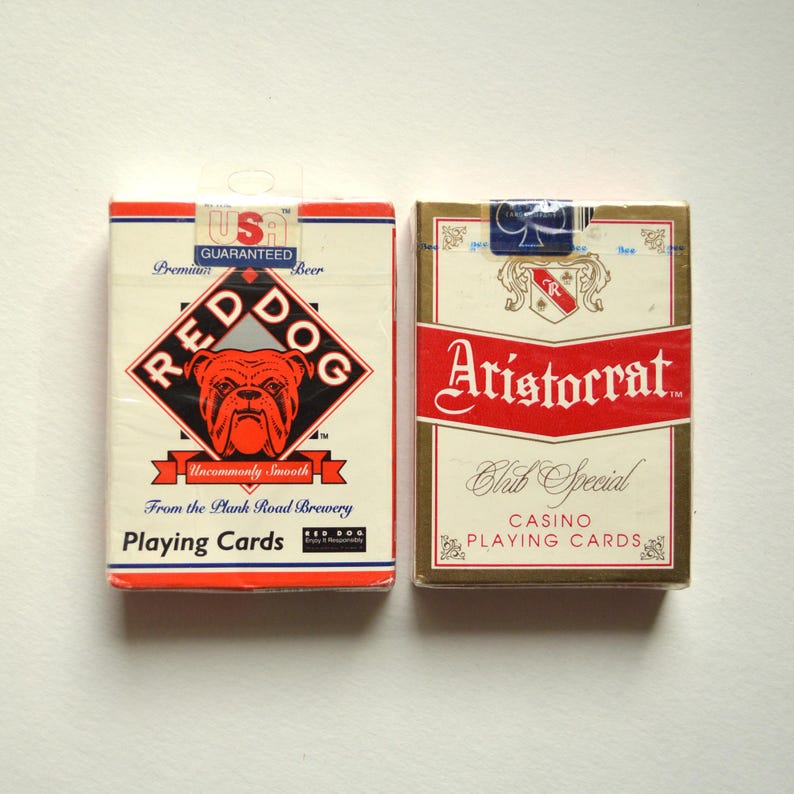 Aristocrat Red Dog Playing Cards - Etsy