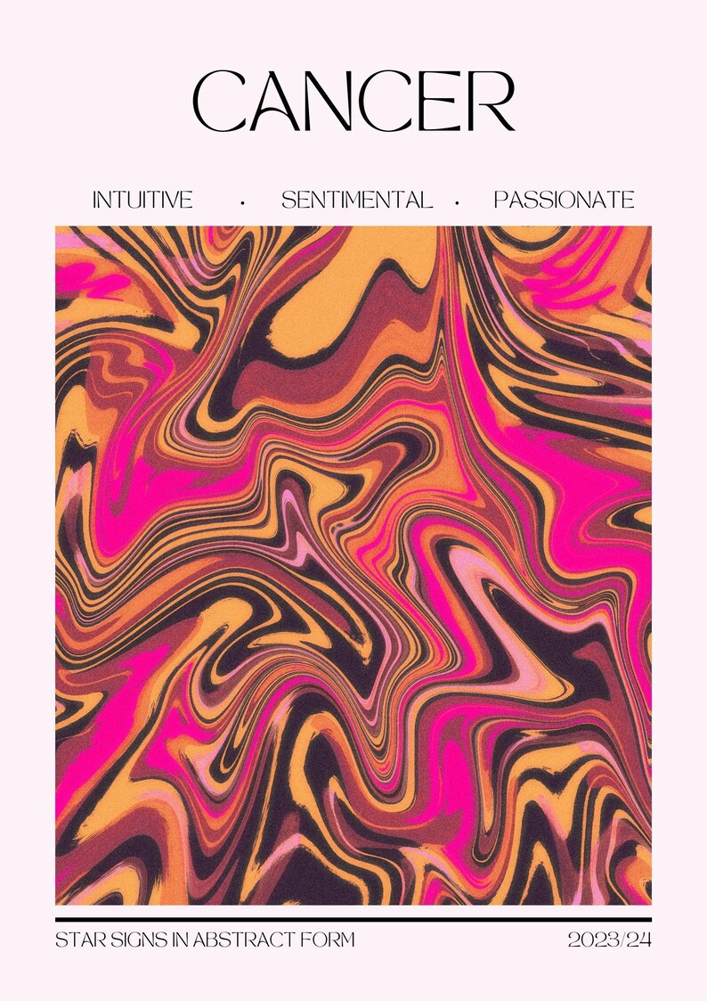 Abstract Zodiac Art Prints – Water Signs (pisces, Cancer, Scorpio ...