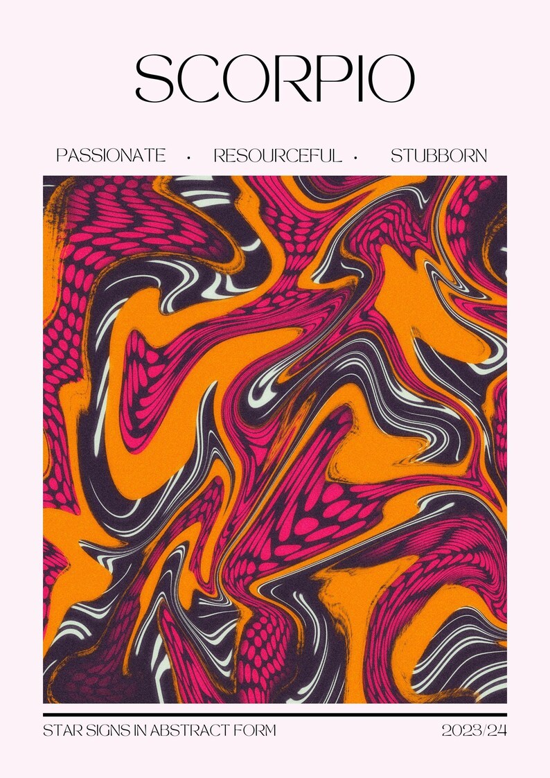 Abstract Zodiac Art Prints – Water Signs (pisces, Cancer, Scorpio ...