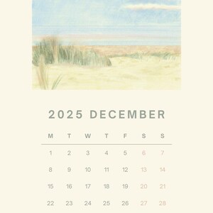2025 Pastel Minimalist Watercolor Monthly Calendar - PDF Download, Two ...