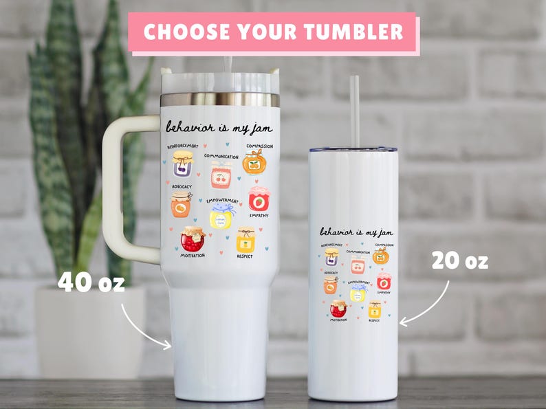 BCBA Tumbler With Handle, Personalized Behavior Analyst Gift ...