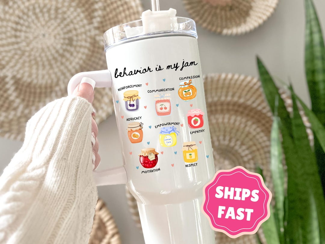 BCBA Tumbler With Handle, Personalized Behavior Analyst Gift ...
