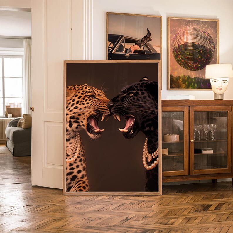 Gepard and Jaguar Print, Panther Wall Art, Vintage Photography, Fashion ...