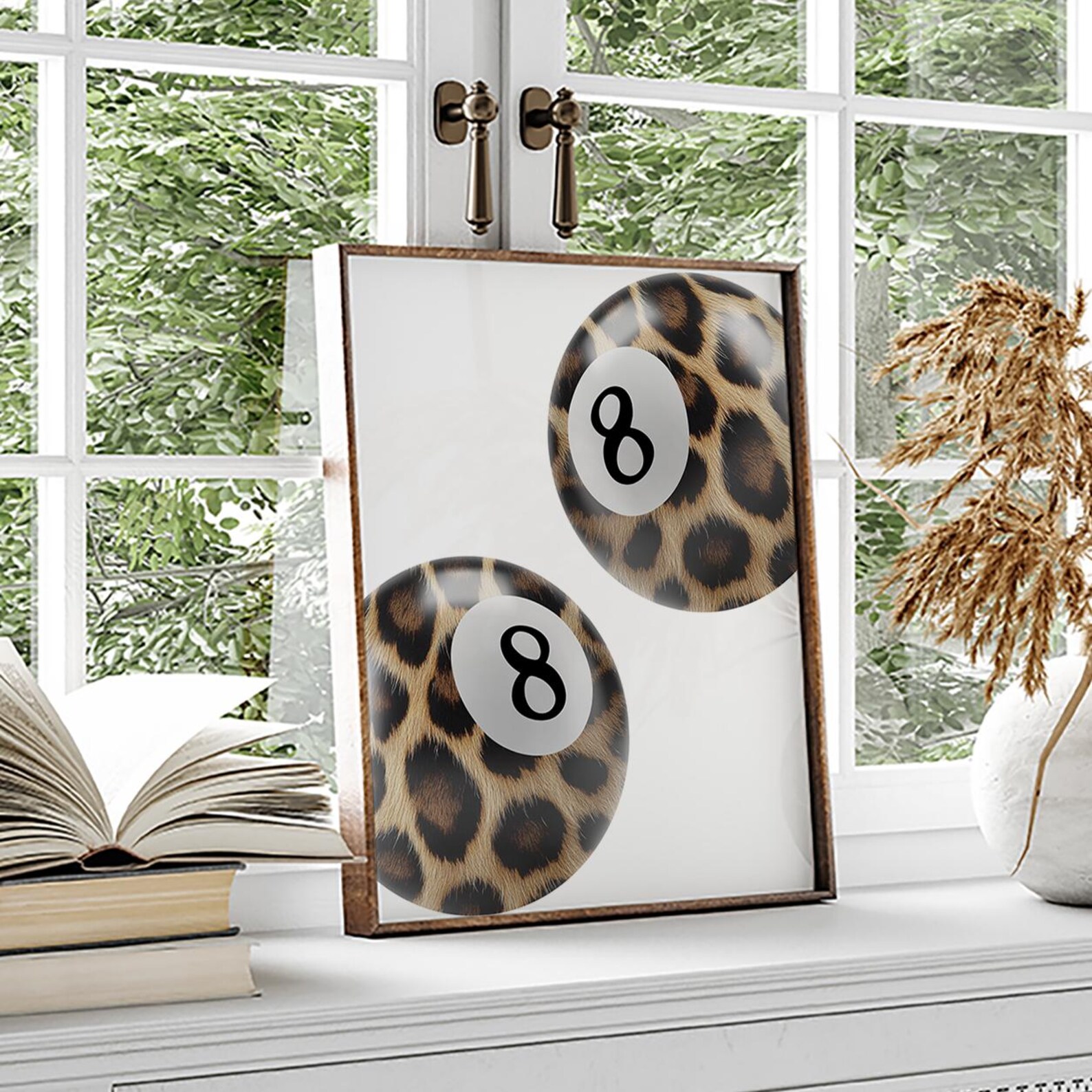 Leopard Prints 8 Pool Ball Print Preppy Apartment Decor Lucky Poster ...